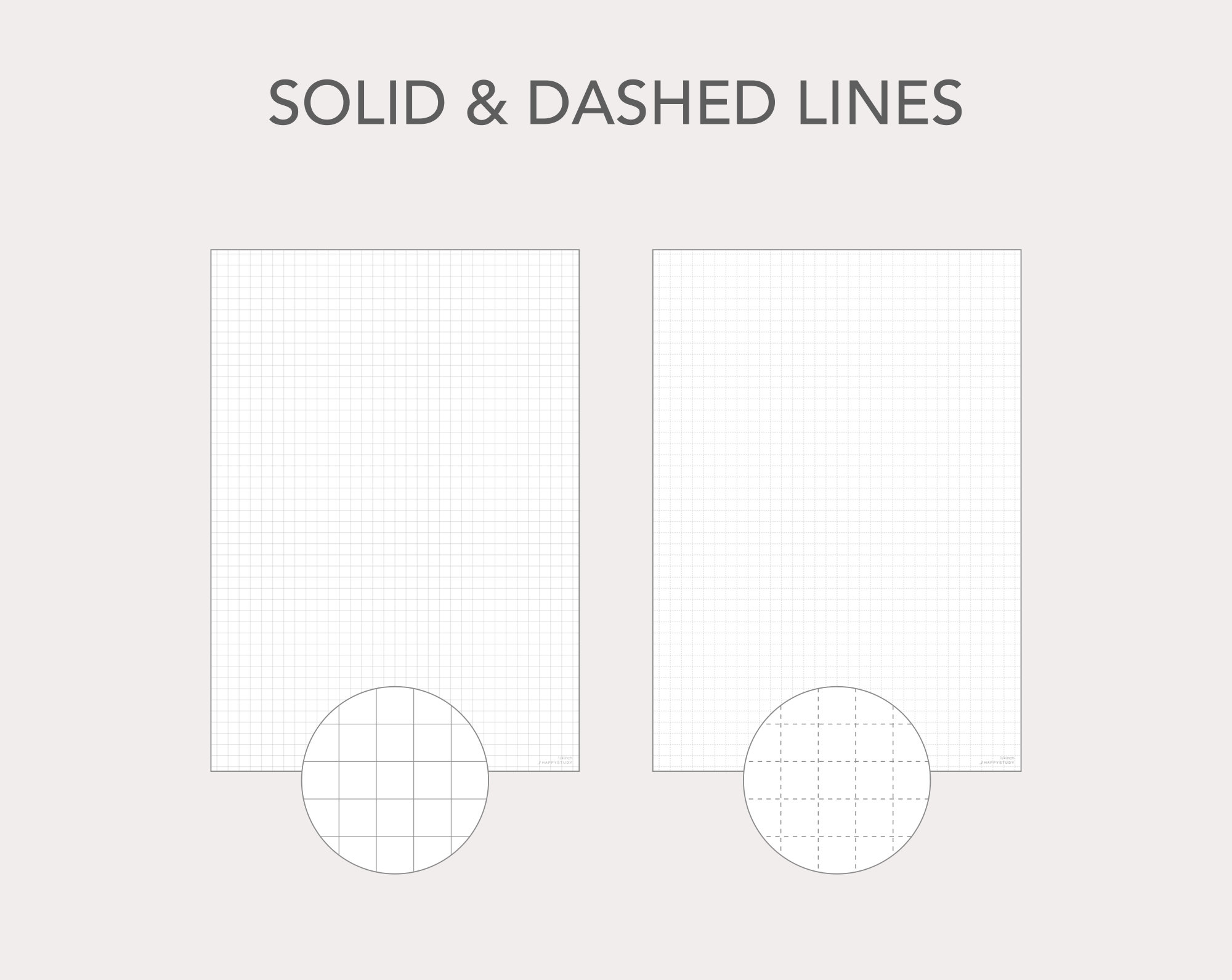 Solid & Dashed Line Grid Paper Templates | PDF | Digital, Printable - Etsy