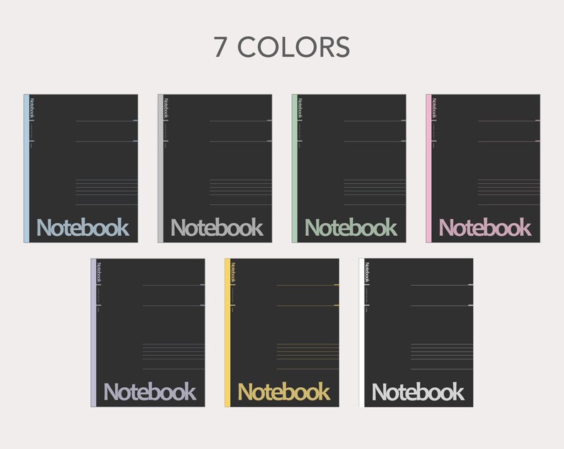 Kokuyo Campus-style Digital Notebook Covers Dark Colors - Etsy