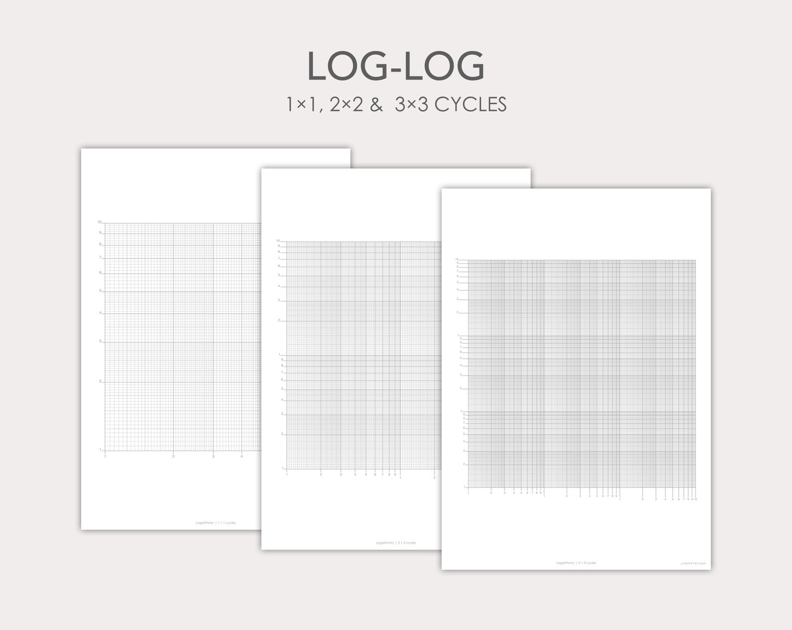 Plantillas de papel cuadriculado logarítmico (Semi-log, Log-Log) / PDF ...