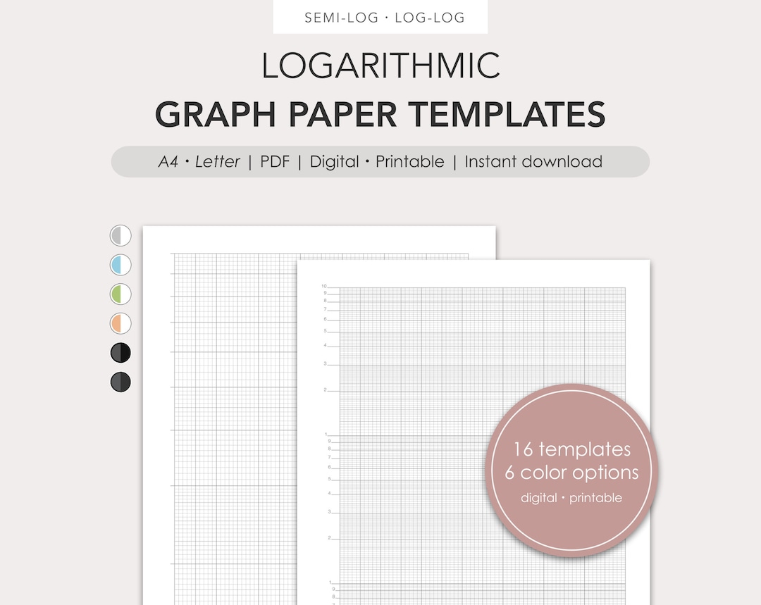 Logarithmic Graph Paper Templates (semi-log, Log-log) | PDF | Digital ...