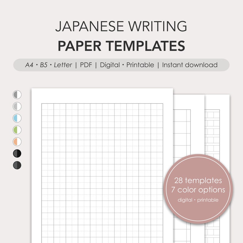 Japanese Writing Paper - Etsy