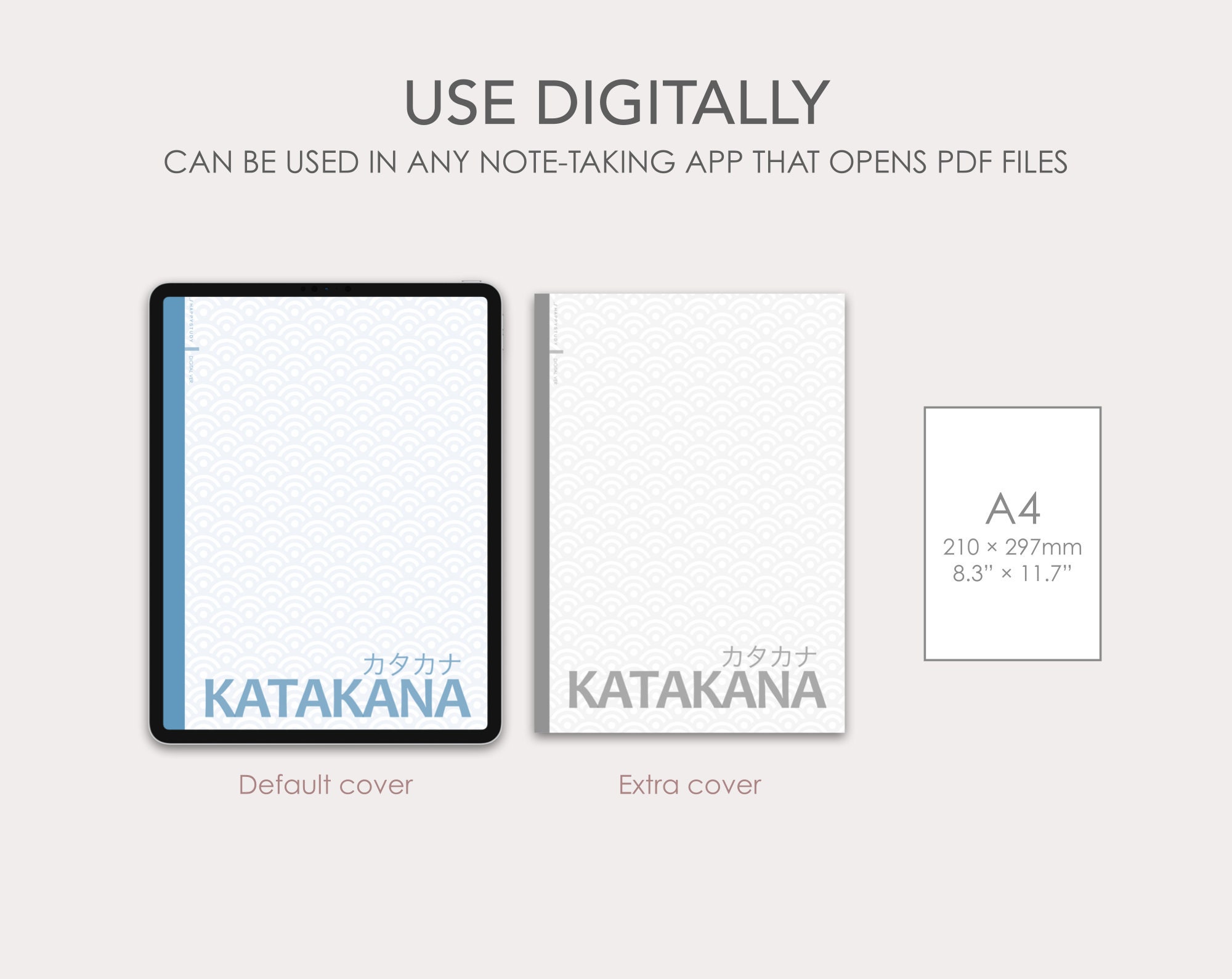 Japanese Katakana Writing Digital Notebook PDF - Etsy