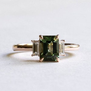 Emerald Ring Emerald Engagement Ring Wedding Ring Statement - Etsy