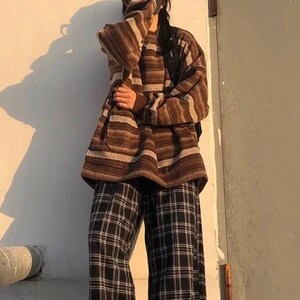 Vintage Knitted Sweater Retro Pullover Women Vintage Striped - Etsy