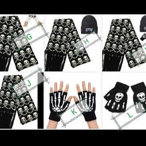 Skull Knitted Women Men Winter Scarf Skeleton Scarves Party - Etsy