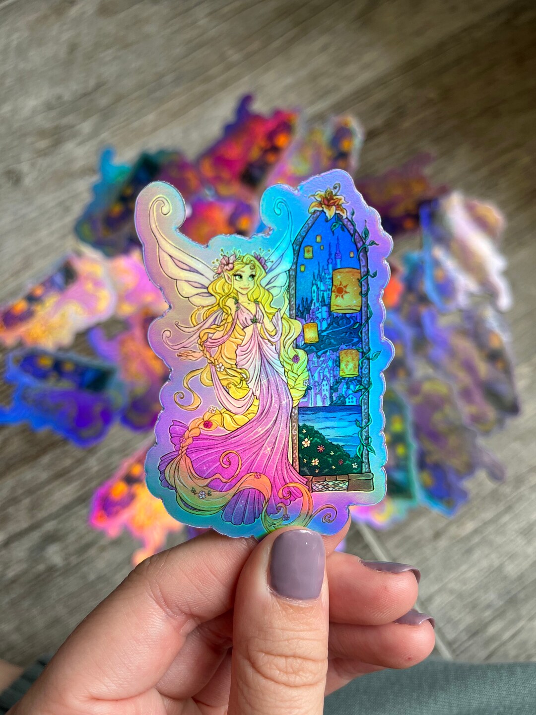 Vinyl Holographic Sticker - Etsy