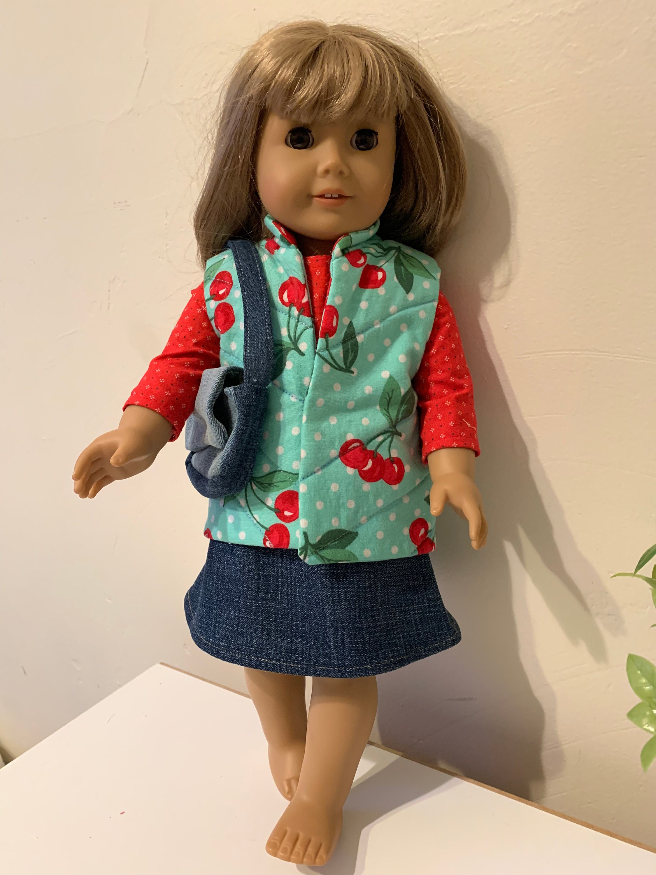 18" Doll Clothes Fits American Girl Doll. Quilted Blue Vest - Etsy