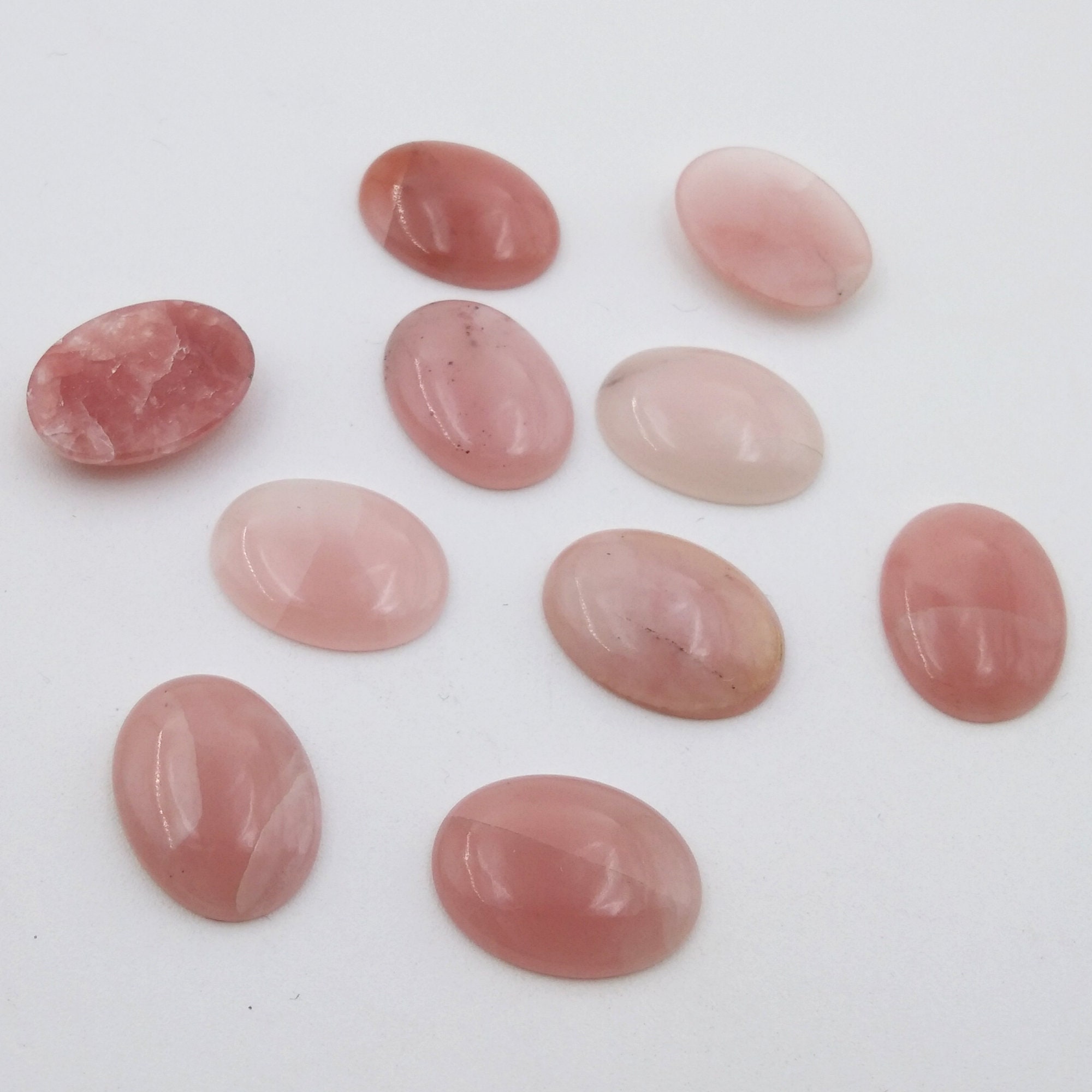 Guava Quartz Gemstone Oval Cabochon 12x16x4 mm Semi Precious | Etsy