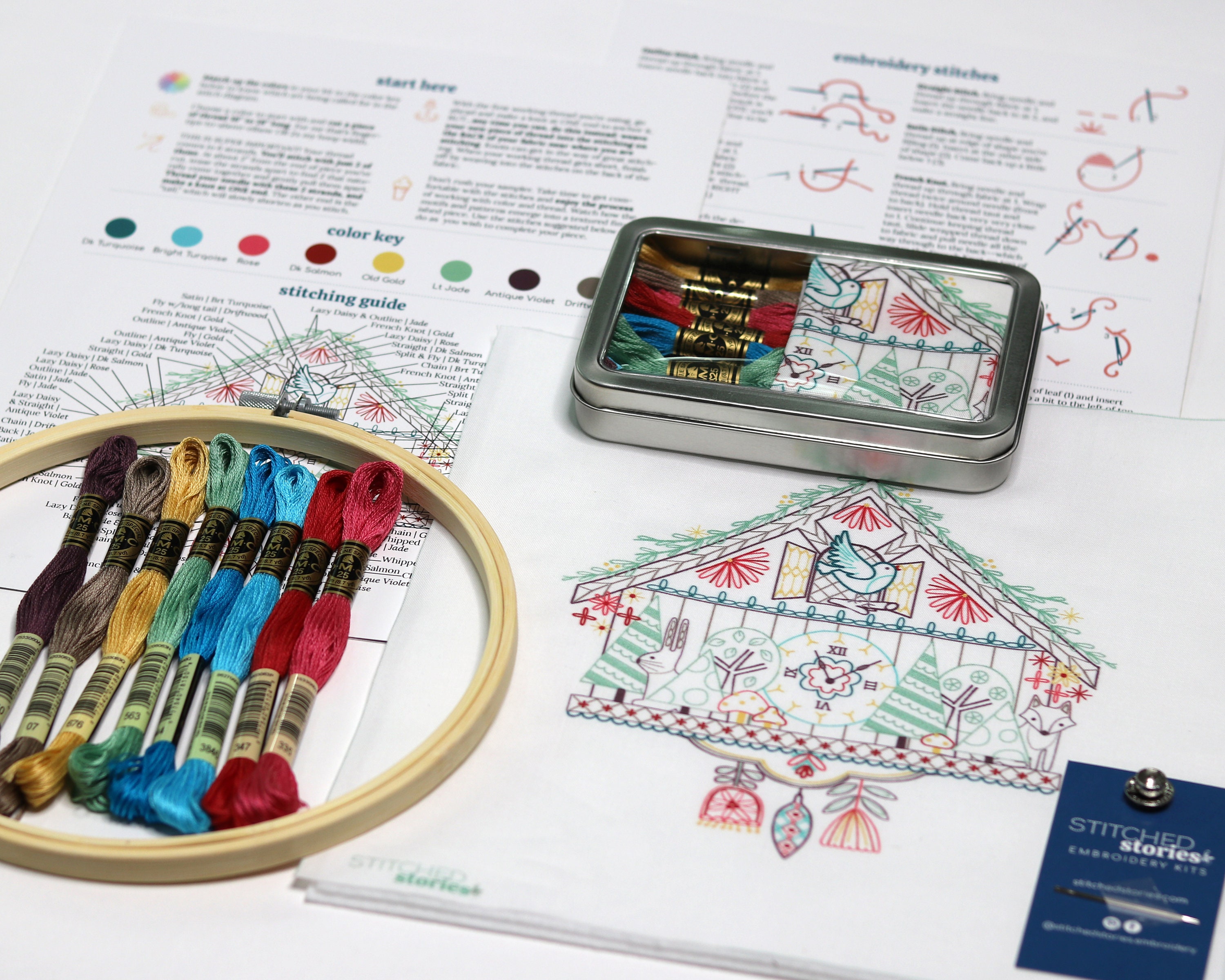 Embroidery Kit Cuckoo Clock Embroidery Pattern Mom Birthday | Etsy