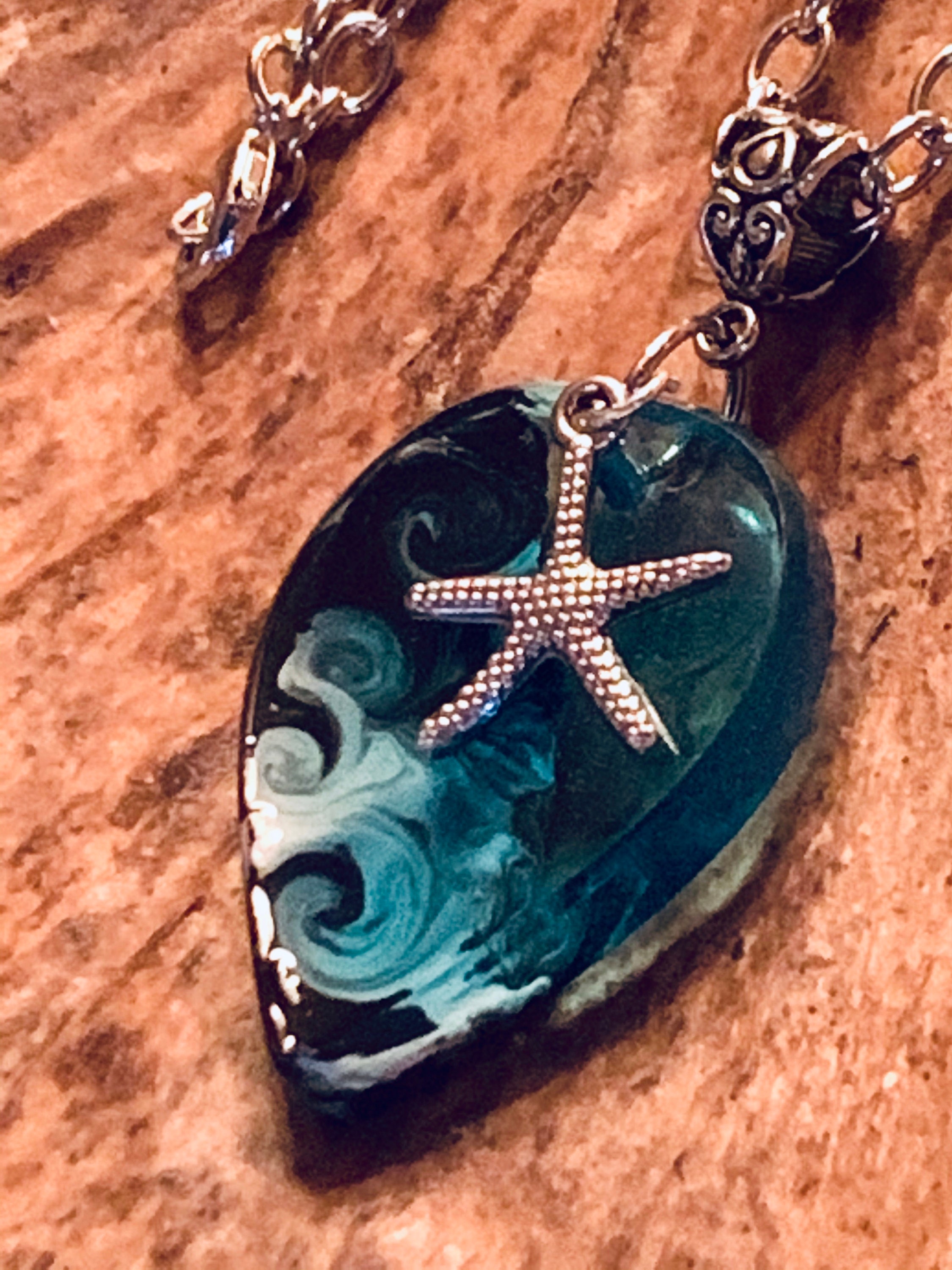 Remolinos y collar colgante de estrellas de mar - Etsy España