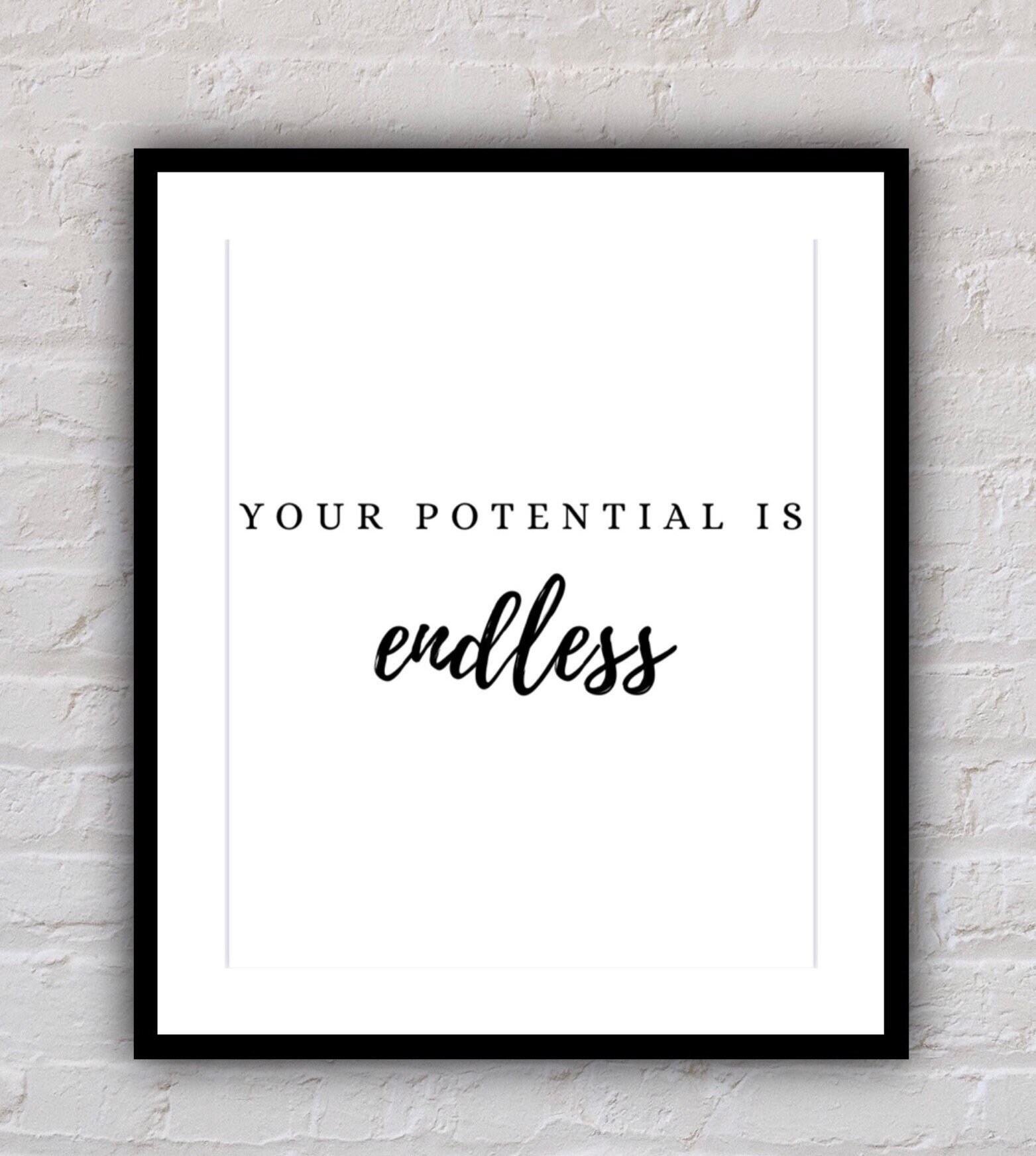 Your potential is endless printable quotes wall art | Etsy