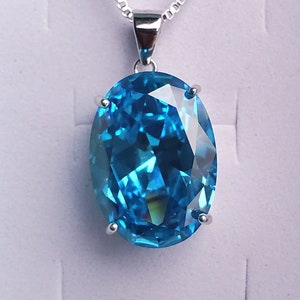Caribbean Blue Gem Necklace, See Amazing Color & Sparkle on ...