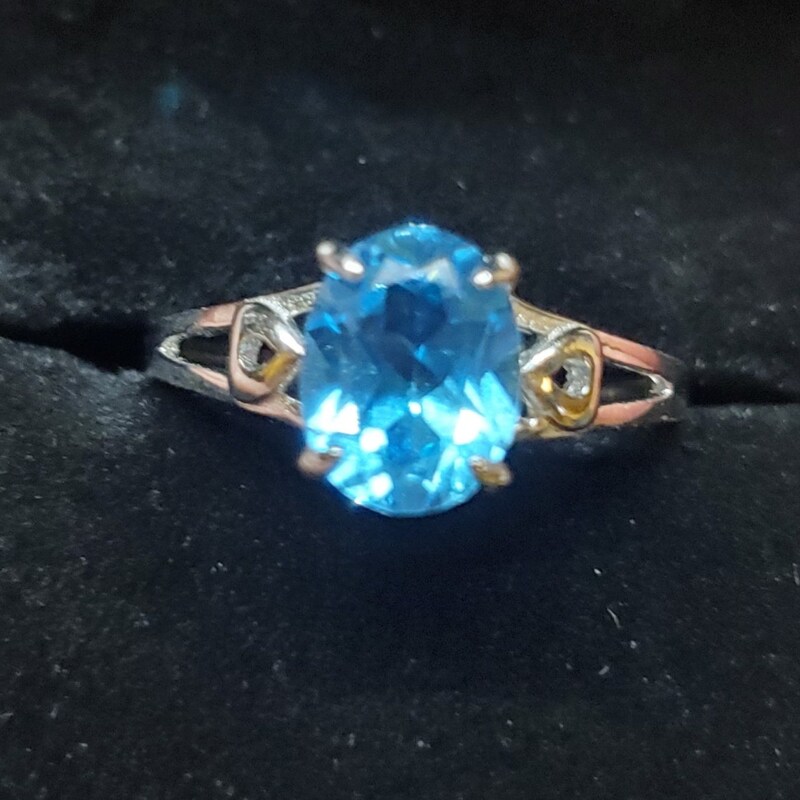 Swiss Blue Topaz Ring - Etsy