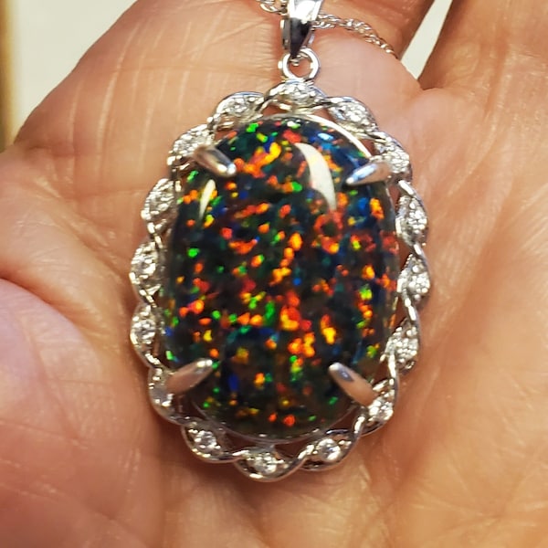 Lab Created Opal - Etsy