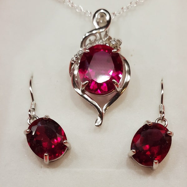 Red Ruby Necklace - Etsy