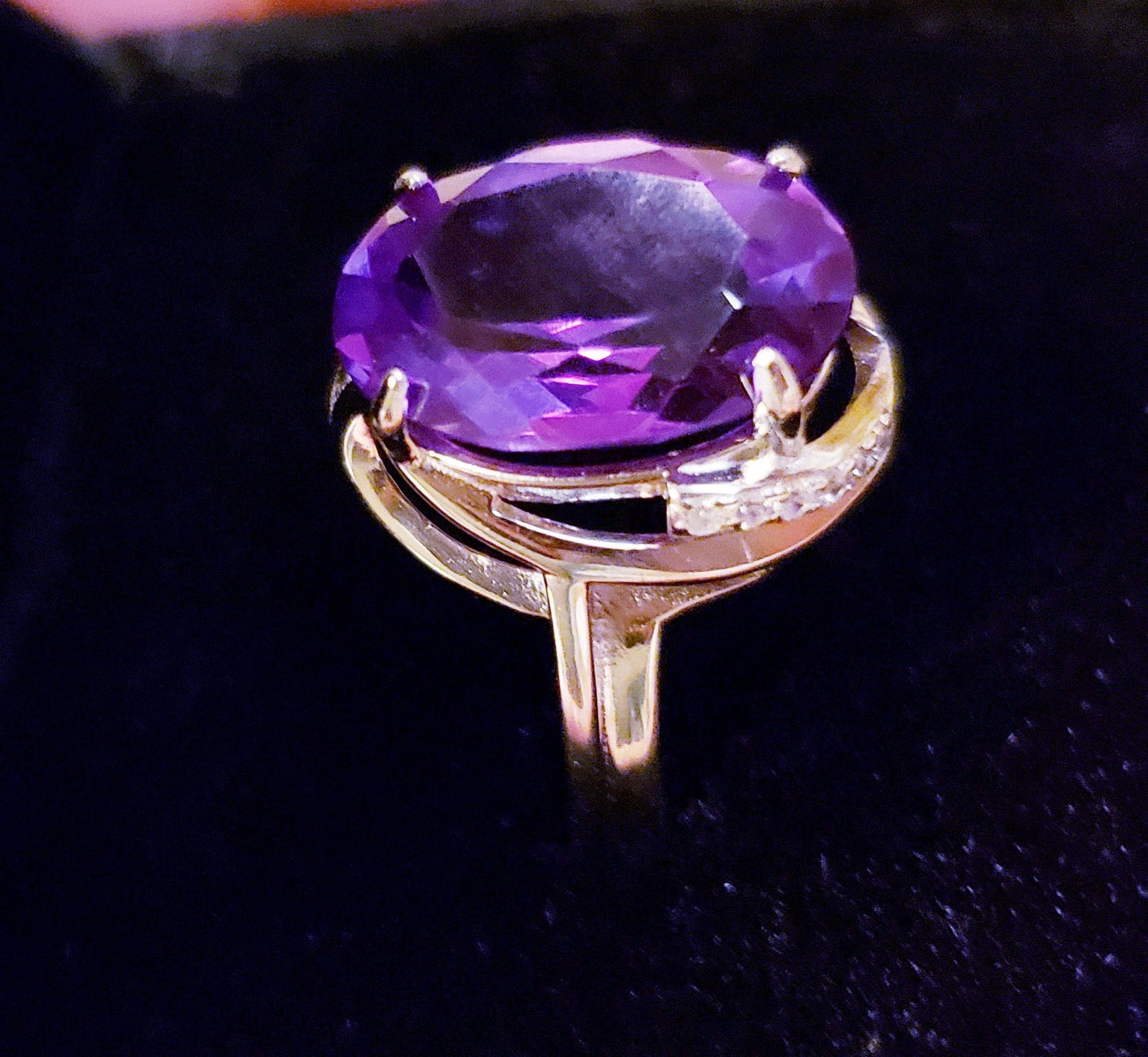 Big Alexandrite Ring, Beautiful 10x14mm Premium Synthetic Gem, 925 ...