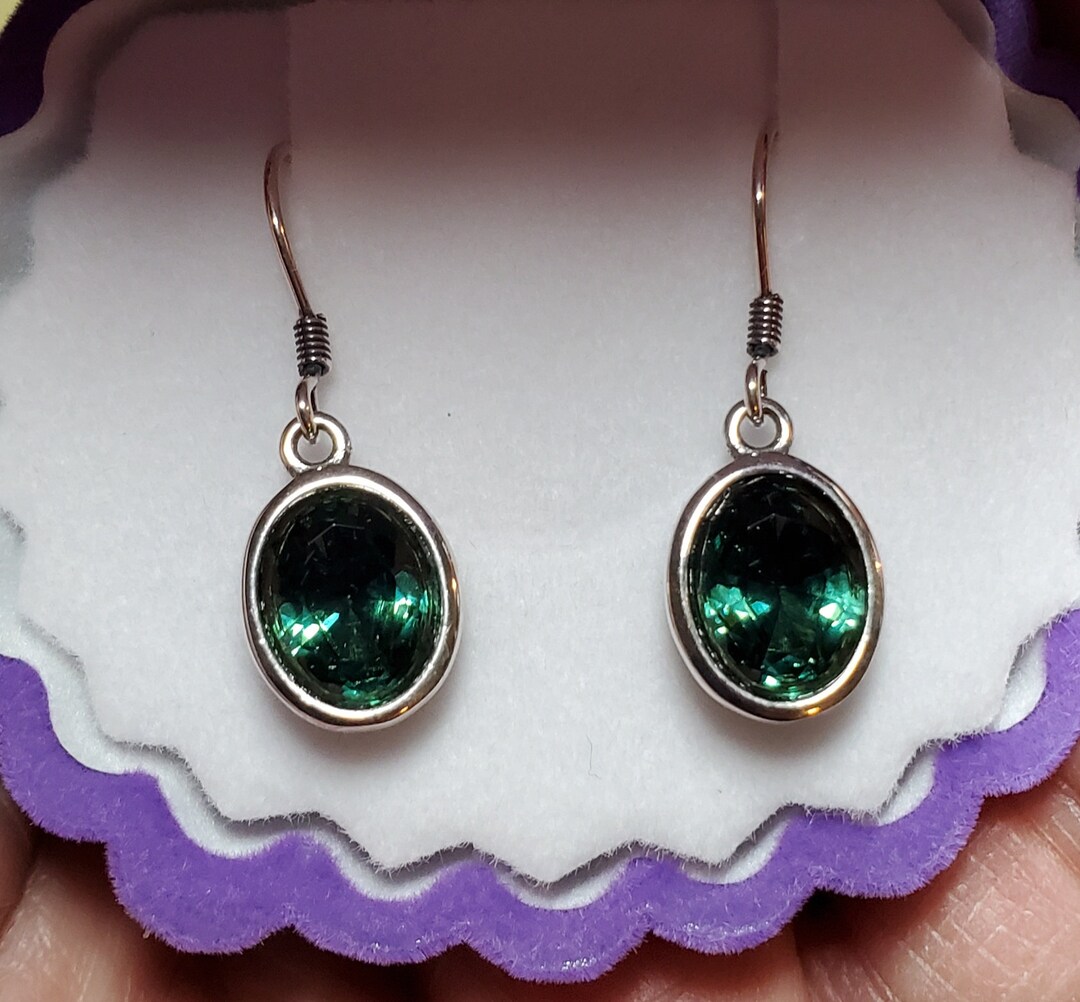 Alexandrite Color-change Earrings, See Video for Colors, 9x7mm Lab ...