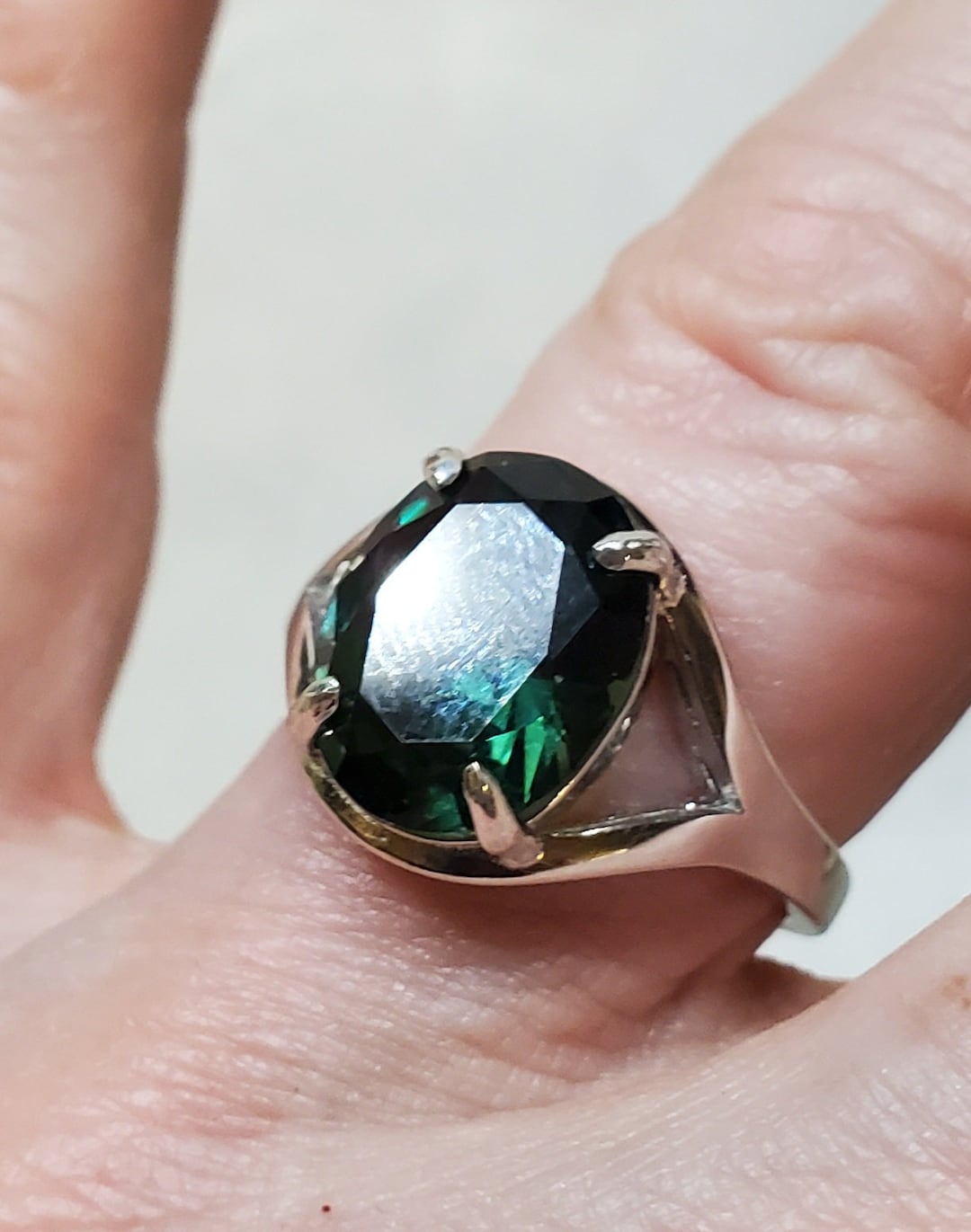 Large Alexandrite Color-change Ring, See Video for Colors! 10x12mm 5.4 ...