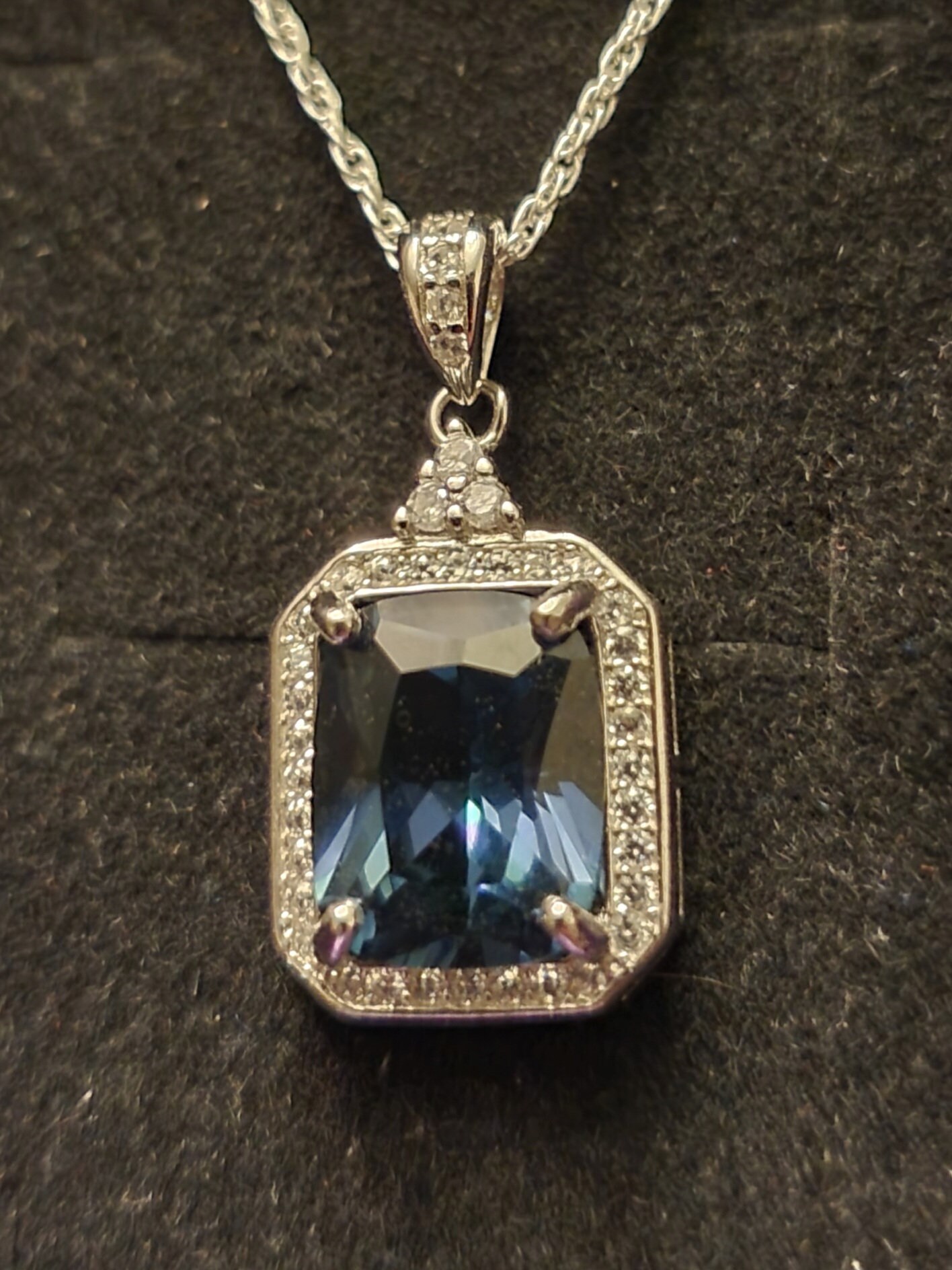 Alexandrite Color-change Rectangle Pendant,see Video! 8x10mm 3.9 Ct ...