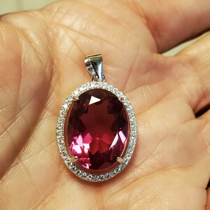 Big Ruby Necklace, See Video for Brilliant Color! Simulated Ruby ...