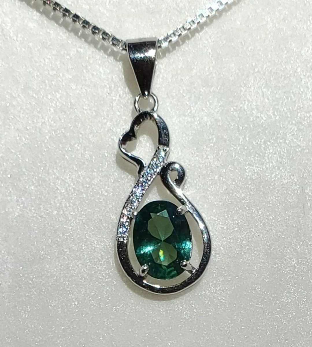 Alexandrite Color-change Heart Necklace,watch Video! 8x6mm 1.4 Ct ...