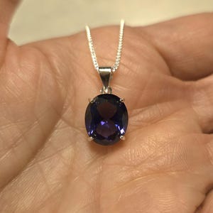 Alexandrite Color-change Necklace, See Video! 10x12mm 5.4 Ct Synthetic ...