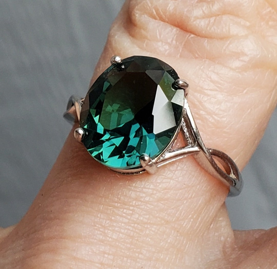 Alexandrite Color-change Twist Ring, See Video for Colors! 11x9mm 4 Ct ...