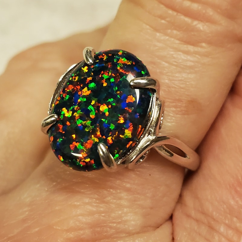 Fire Opal Rings - Etsy