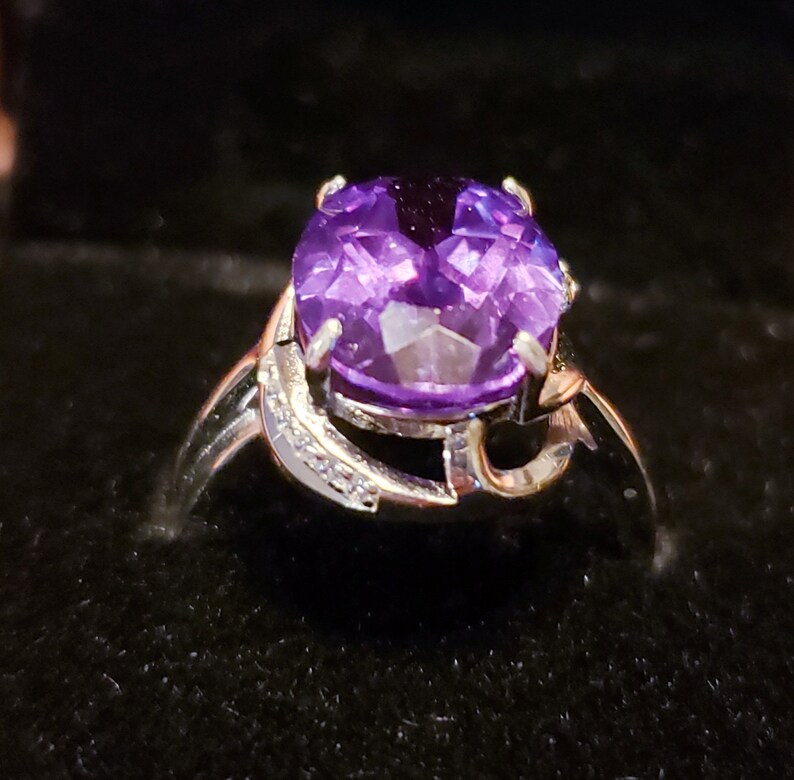 Big Alexandrite Ring, Beautiful 10x14mm Premium Synthetic Gem, 925 ...