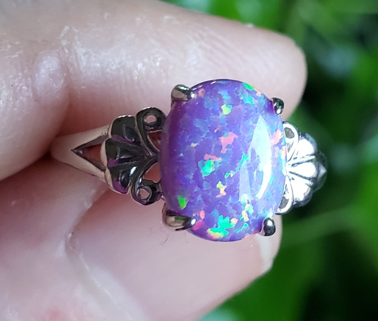Rings With Purple Flames