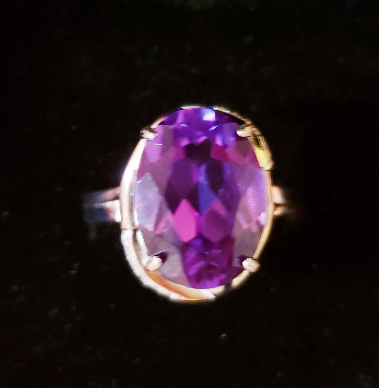 Big Alexandrite Ring, Beautiful 10x14mm Premium Synthetic Gem, 925 ...