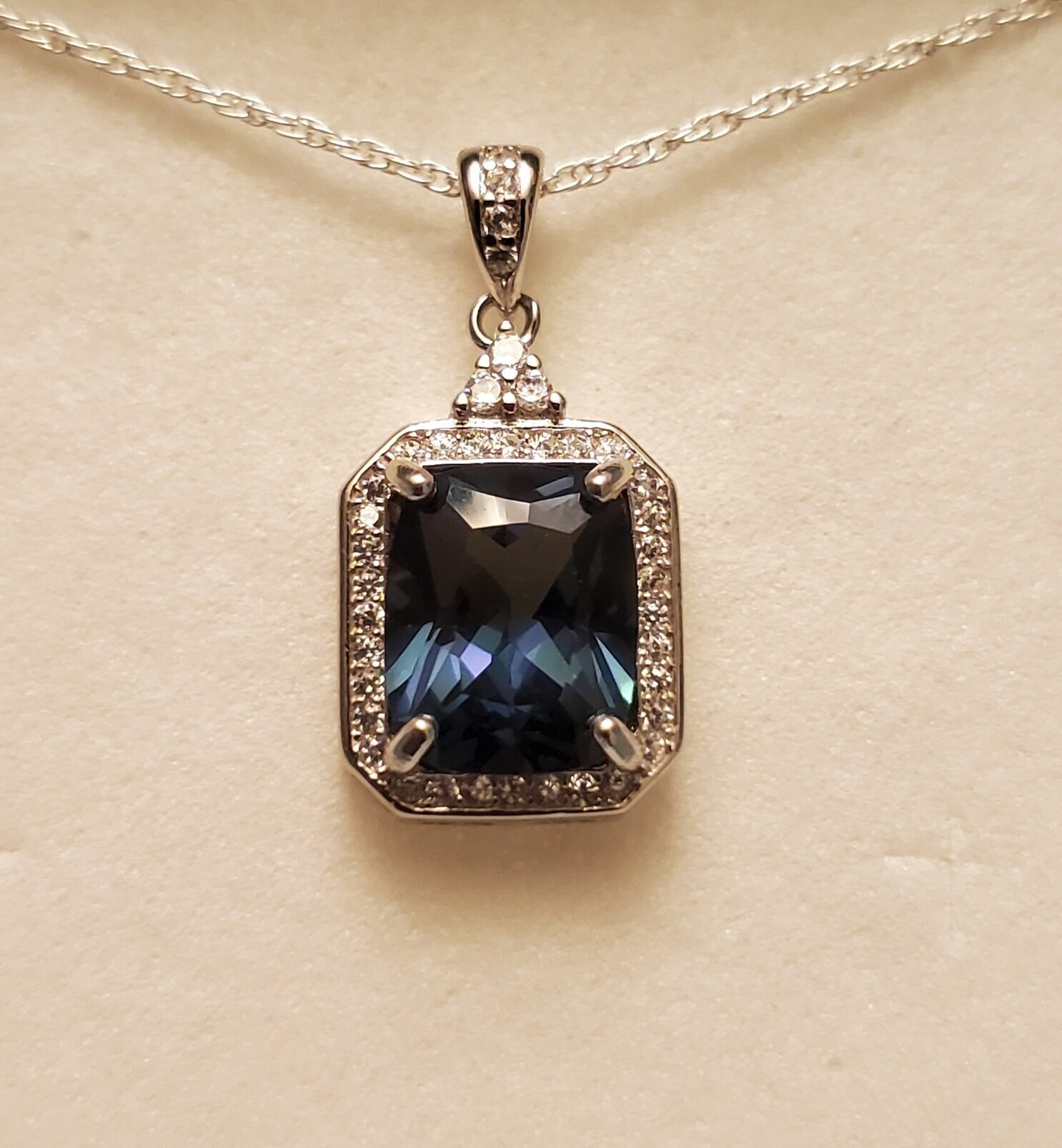 Alexandrite Color-change Rectangle Pendant,see Video! 8x10mm 3.9 Ct ...