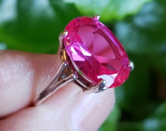 Hot Pink Ring | Etsy