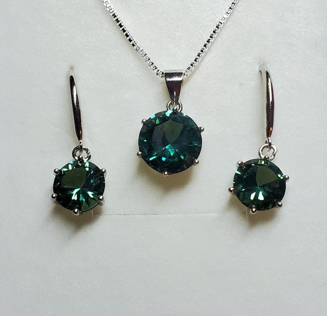 Alexandrite Color-change Necklace/earring Set, Watch Video! 10/8mm ...