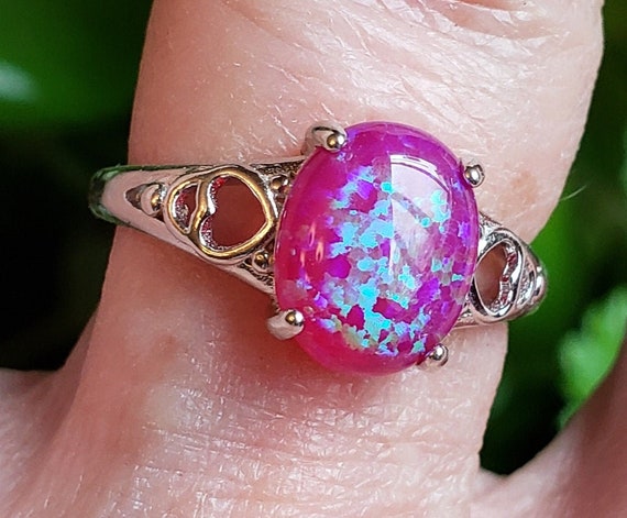 Purple Opal Ring