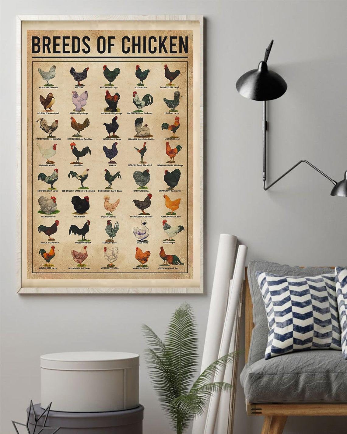 Chicken Breed Poster - Etsy