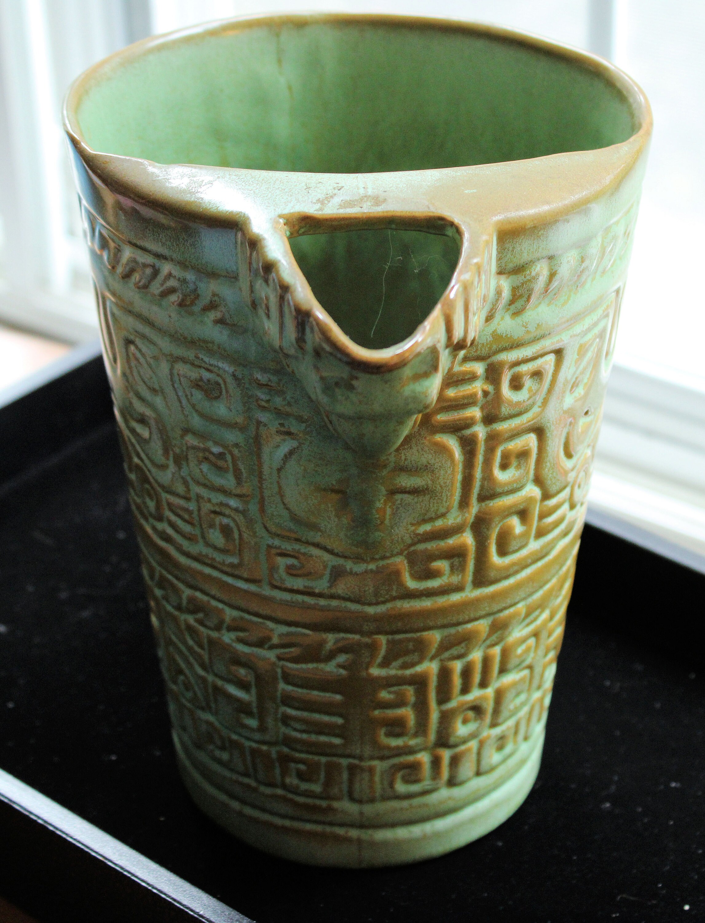 Frankoma Pottery Mayan Aztec Pitcher 7D - Etsy