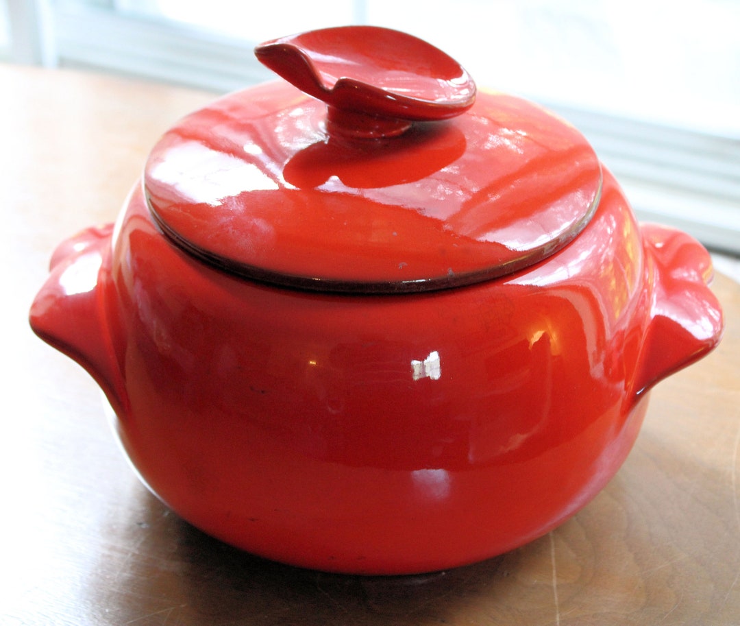 Frankoma Pottery 4V Red Lidded Casserole Dish - Etsy