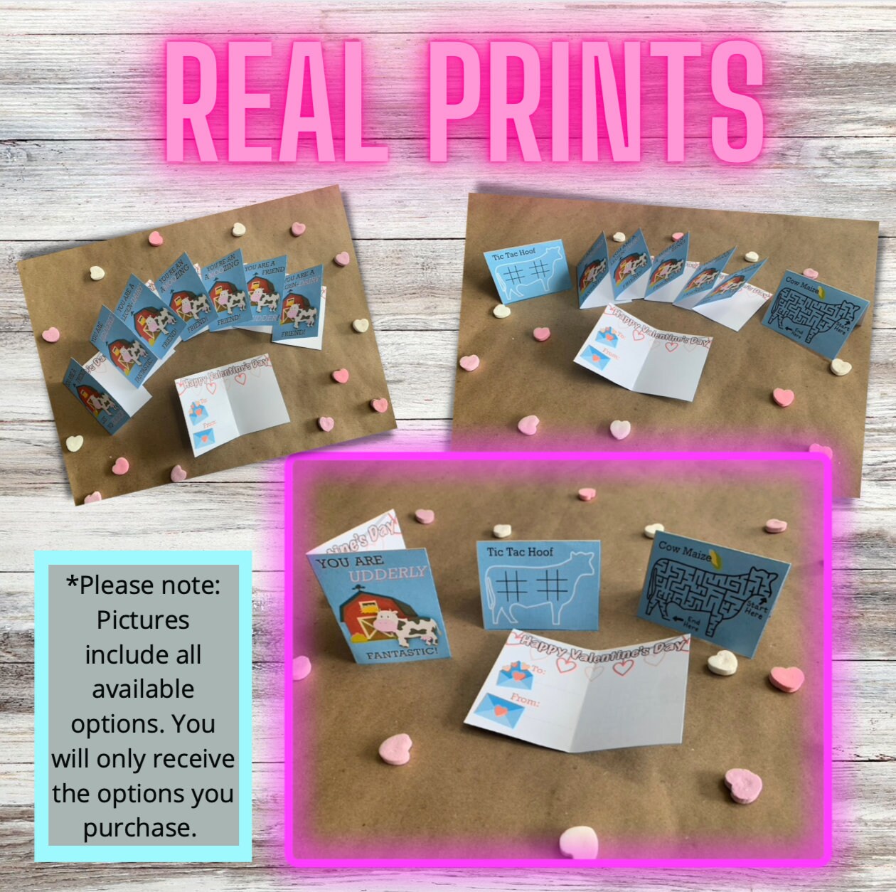 BUNDLE - Valentine's Day Cards for Kids, Farm Animal - Cow Themed, Maze ...