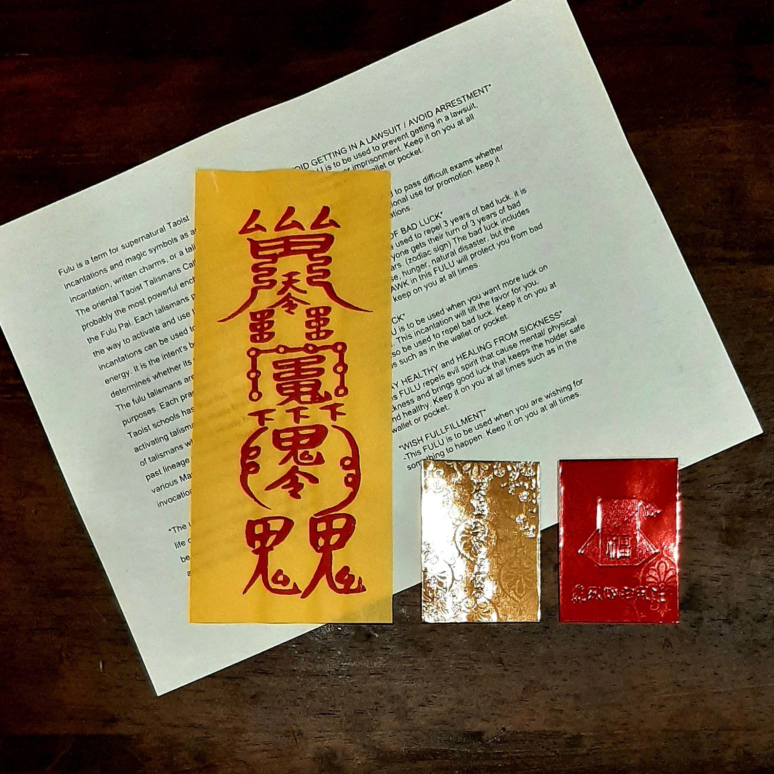 GOOD LUCK Bujeok, Fortune Fulu, Talisman, 符箓, 부적 - Etsy Australia