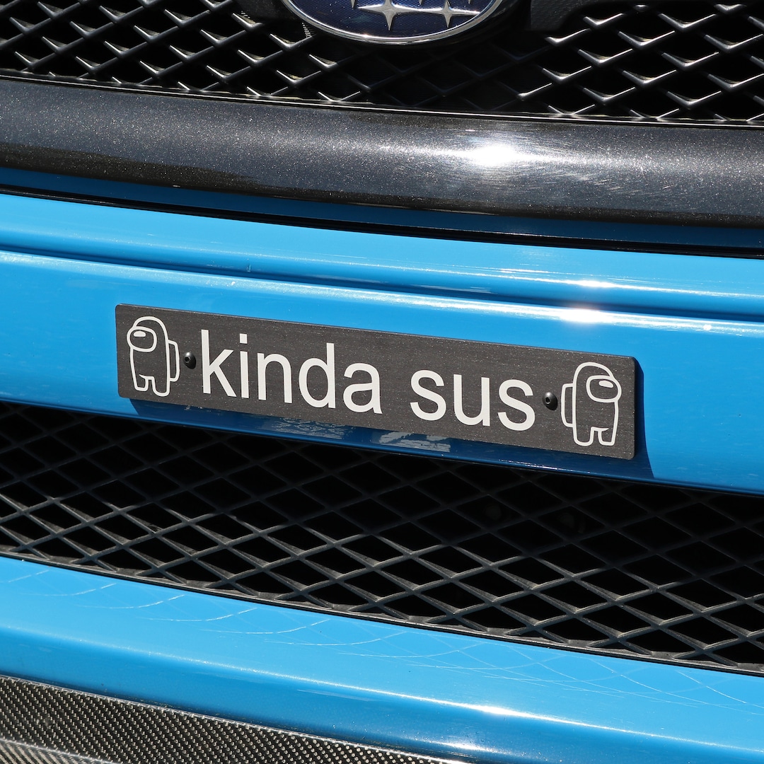 Billetworkz "kinda Sus" License Plate Delete - Etsy