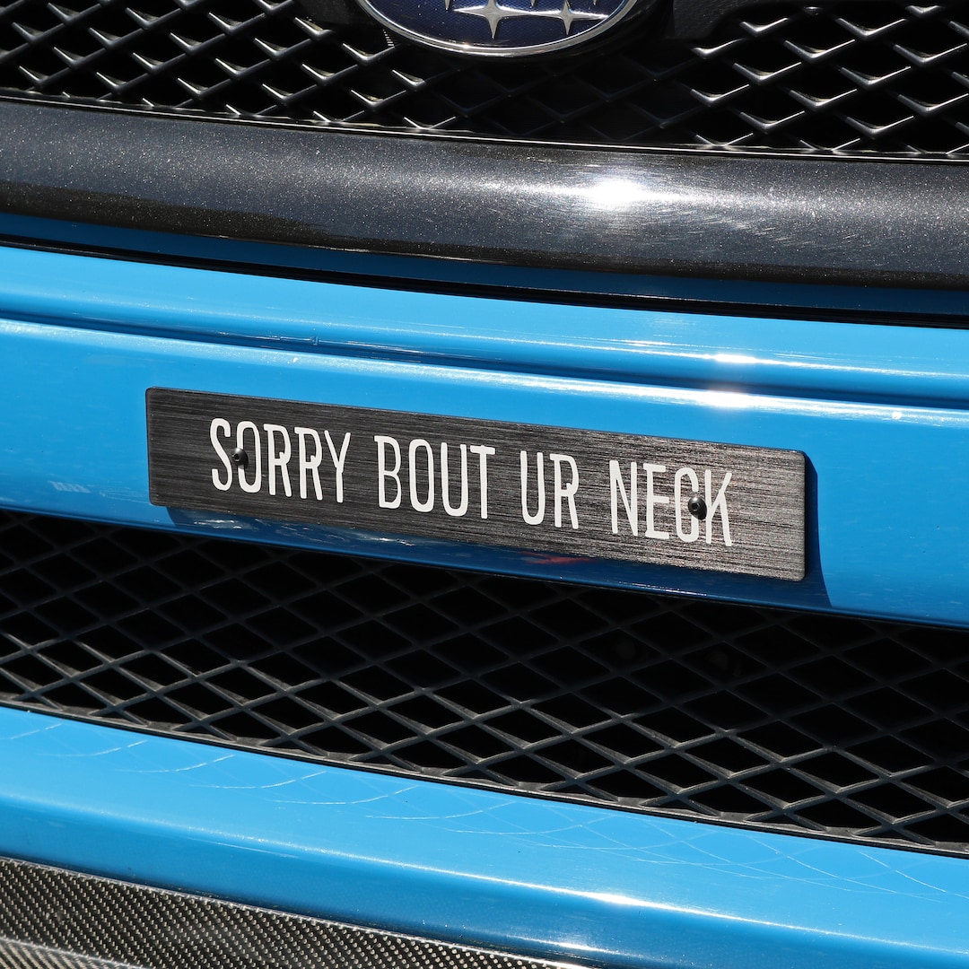 Billetworkz "sorry Bout Ur Neck" License Plate Delete - Etsy