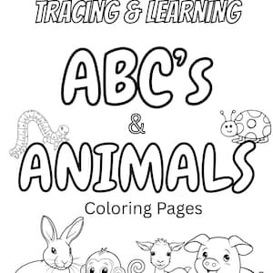 Tracing ABC and Coloring Digital Download 53 Pages A-Z - Etsy