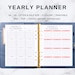 Yearly Planner Yearly Template Yearly Planner Printable Year Planner ...