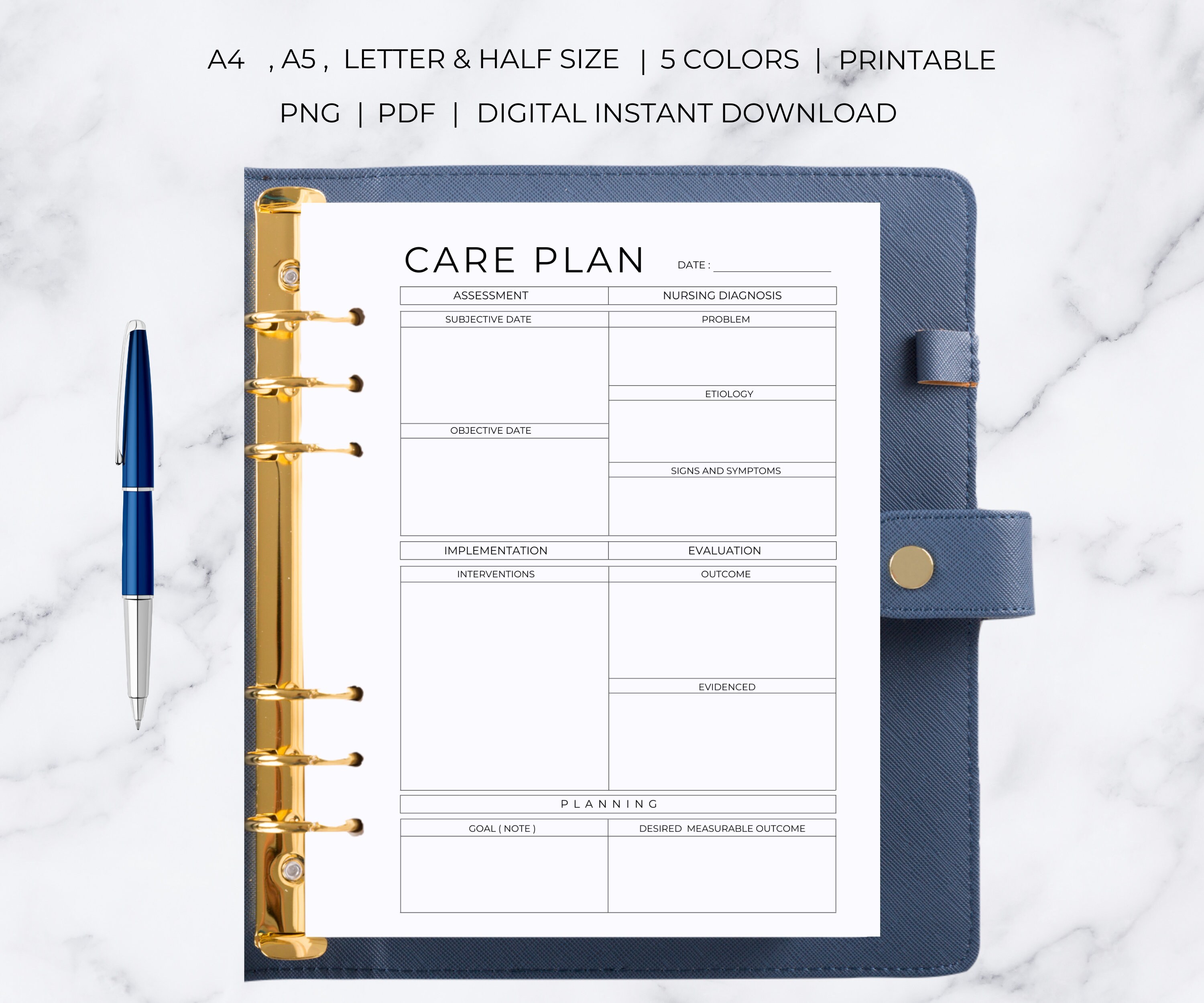 Nursing Care Plans | Care Plan Template | Student Nurse Planner ...