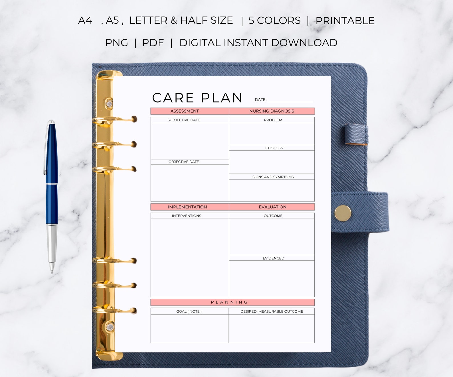 Nursing Care Plans Care Plan Template Student Nurse - Etsy