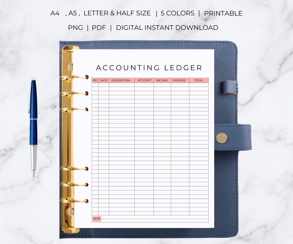 Accounting Ledger Printable | Accounting Ledger Interior | Accounting ...