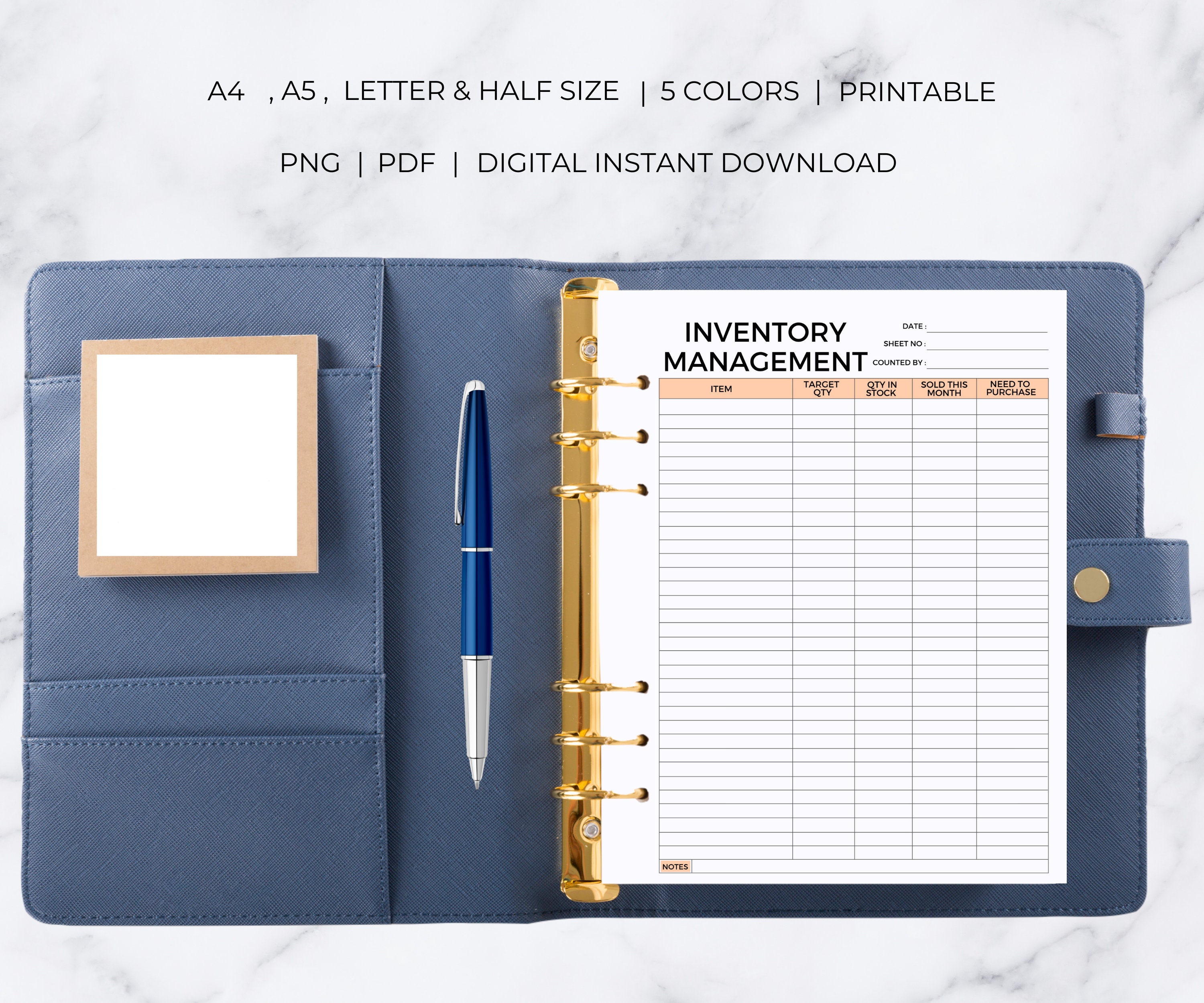 Inventory Tracker Printable | Inventory Management | Inventory Template ...