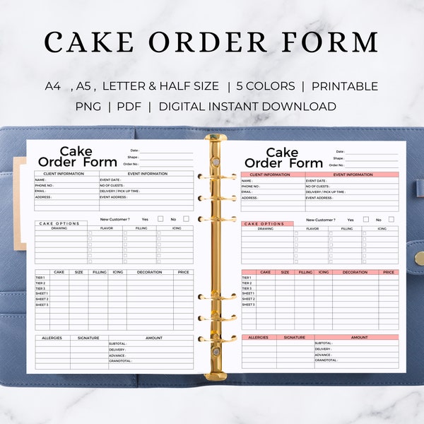 Cake Order Form - Etsy