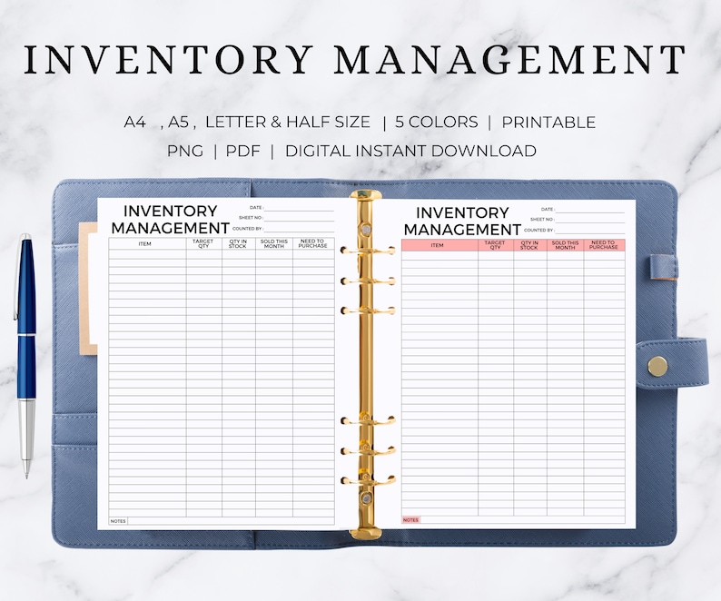 Inventory Tracker Printable | Inventory Management | Inventory Template ...